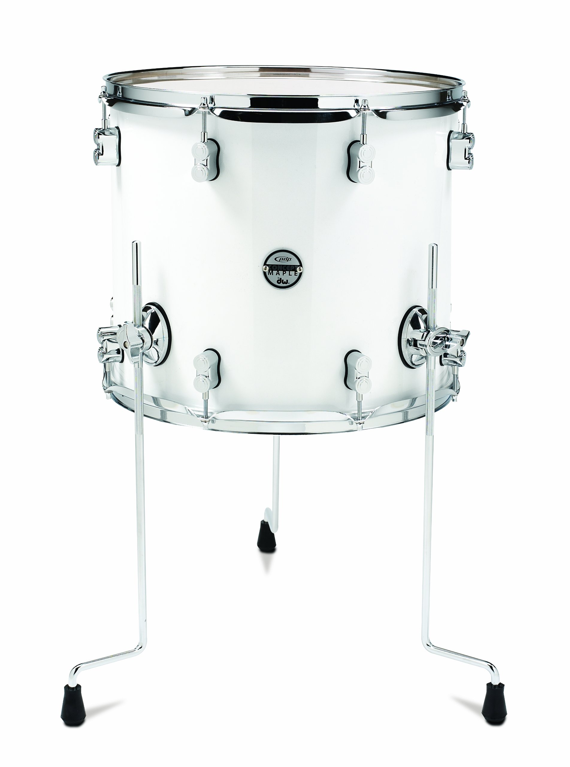 Pacific Drums PDCM1618TTPW 16 x 18 Inches Floor Tom with Chrome Hardware - Pearlescent White