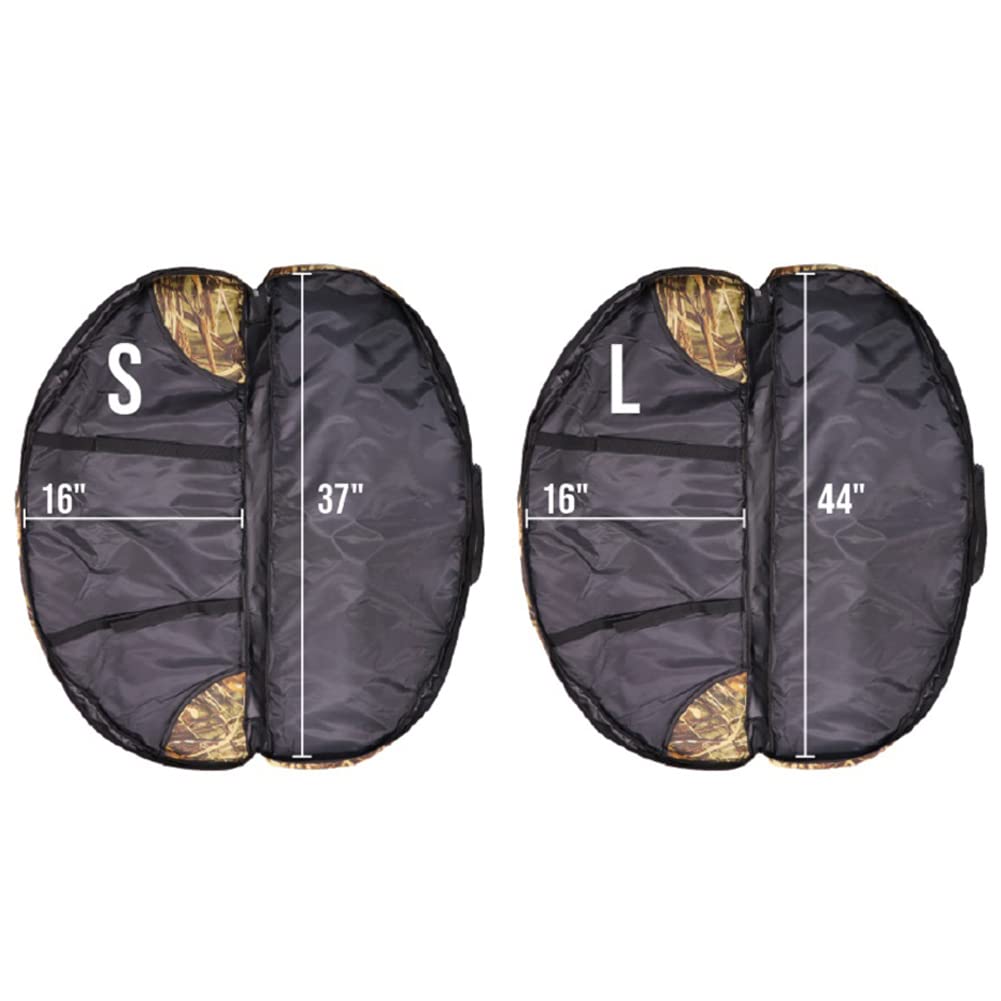 Silfrae Compound Bow Case Soft Bow Padded Case Light-Weight Bow Carry Bag with Arrow Pocket (Black, Small)