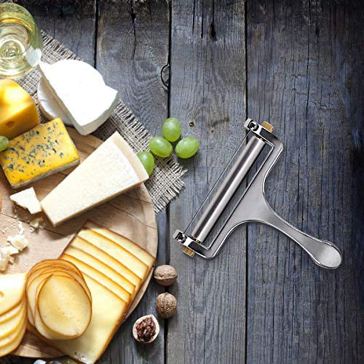 Woais Multifunction Non Stick Adjustable Zinc Alloy Sharp Kitchen Baking Cheese Grater Butter Slicer Baking