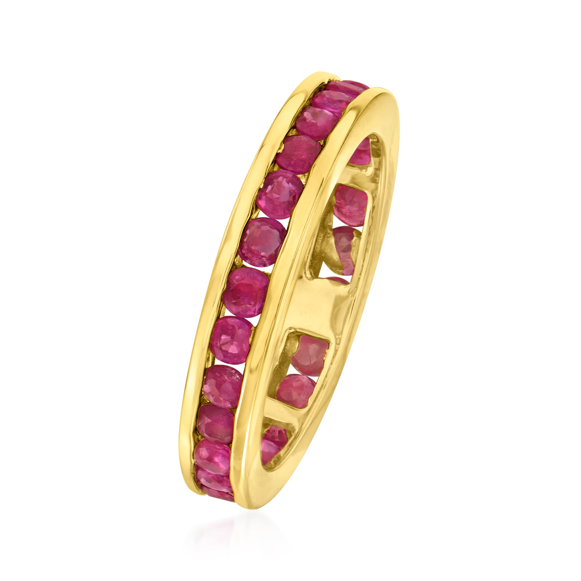 Ross-Simons 1.60 ct. t.w. Ruby Eternity Band in 14kt Yellow Gold. Size 6