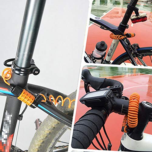 ZHYING Retractable Steel Cable Bicycle Lock,Password Lock,120cm Anti Theft Bike Steel Chain,Resettable for Scooter,Motorcycles,Helmet