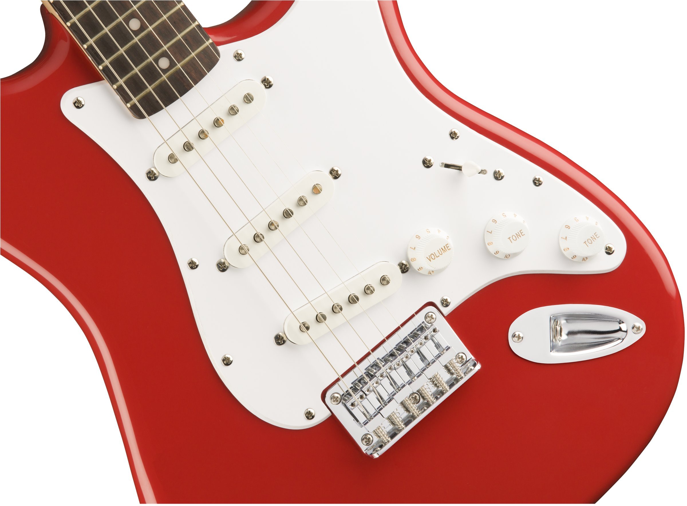 Squier Bullet Stratocaster HT SSS Electric Guitar, with 2-Year Warranty, Fiesta Red, Laurel Fingerboard