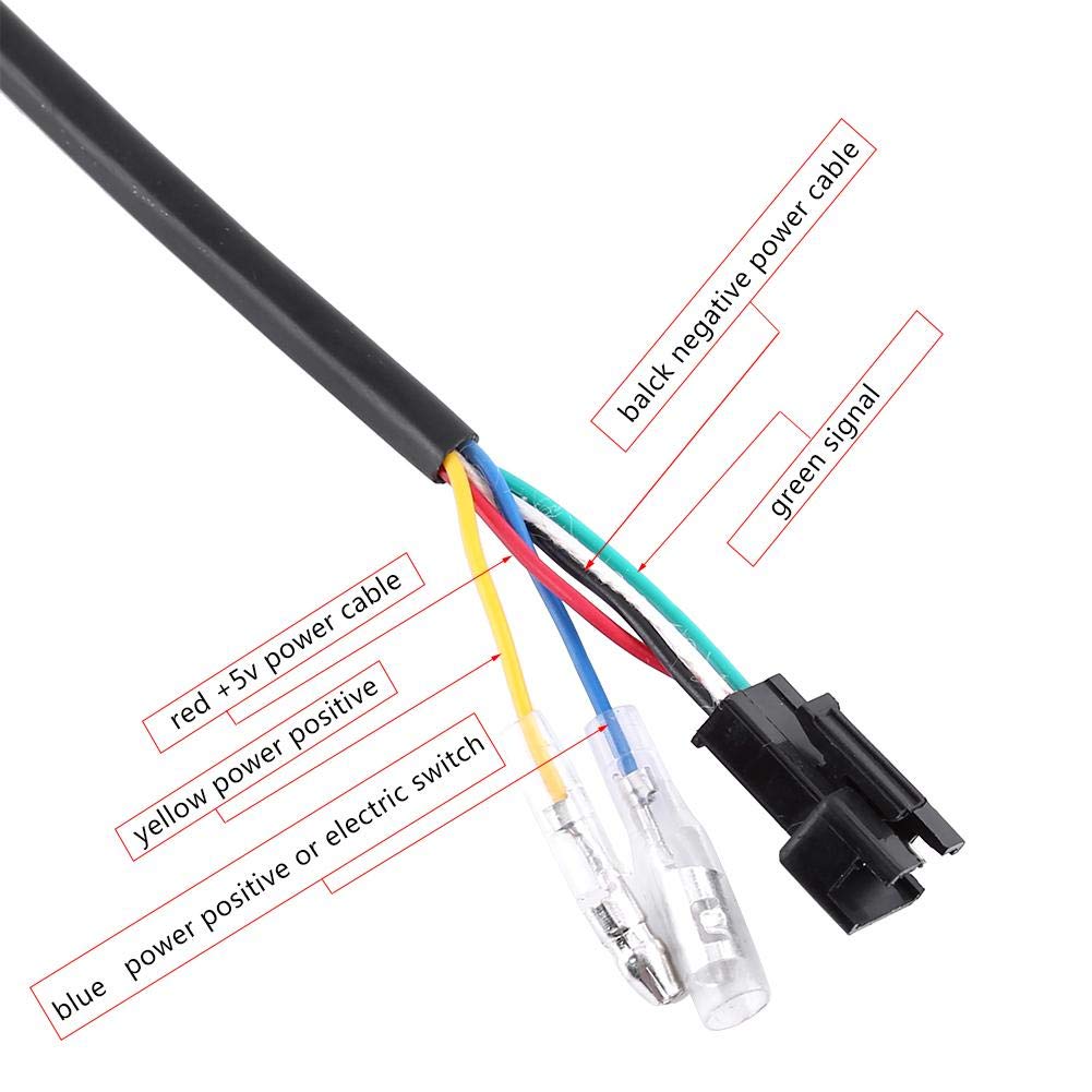 Tbest Half Throttle Electric Bike,Universal E Bike Throttle Grip Electric Bike Motor Scooter Speed Controller & Cable Set,12V 99V Half Wrist Grip Throttle Handle with LED Display Key