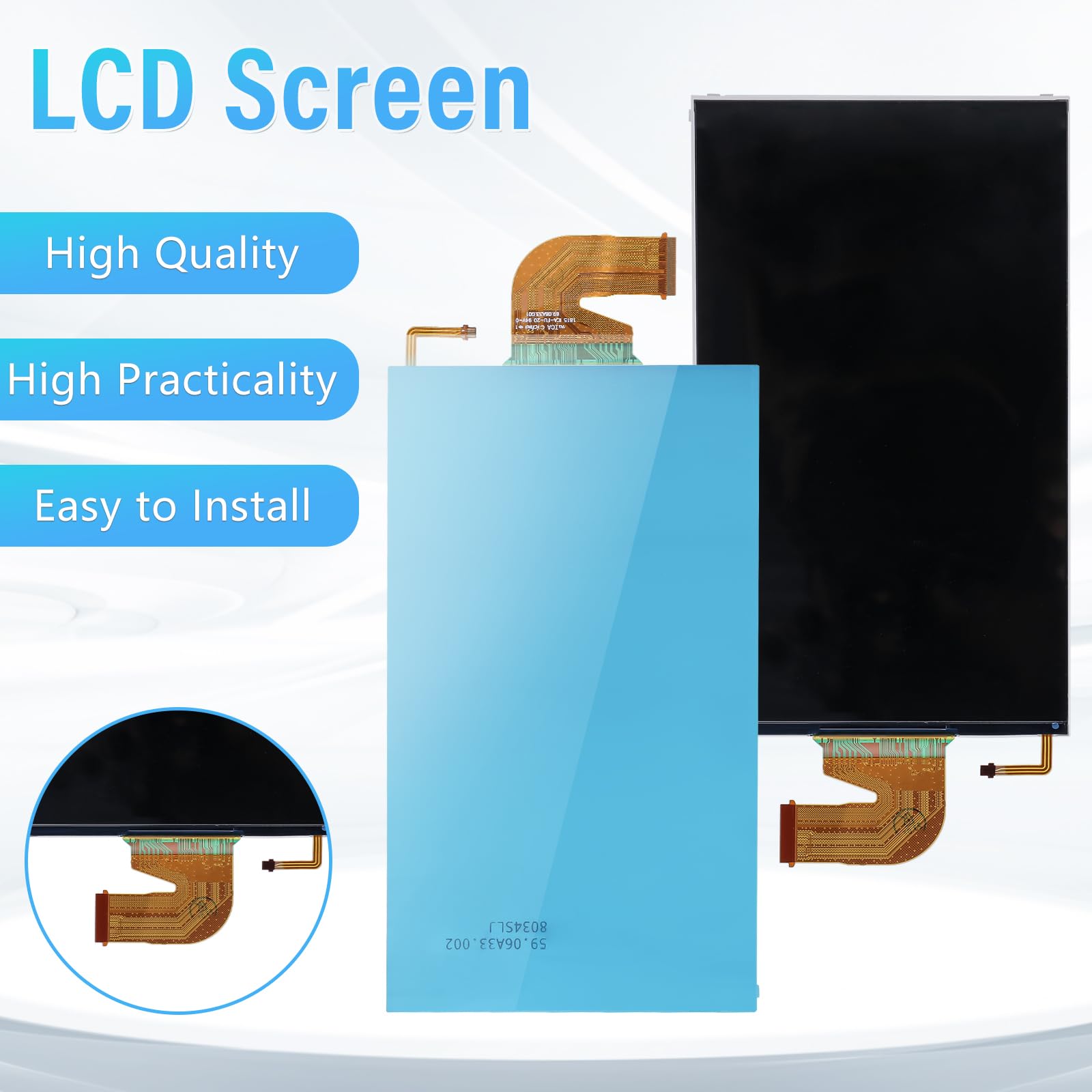 TOMSIN LCD Screen and Digitizer Touch Screen Replacement Parts for Nintendo Switch (HAC-001)