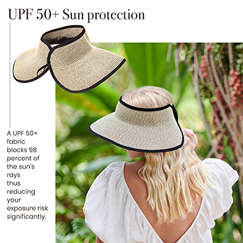 San Diego Hat Company's Signature Women's Ultrabraid Large Brim Visor
