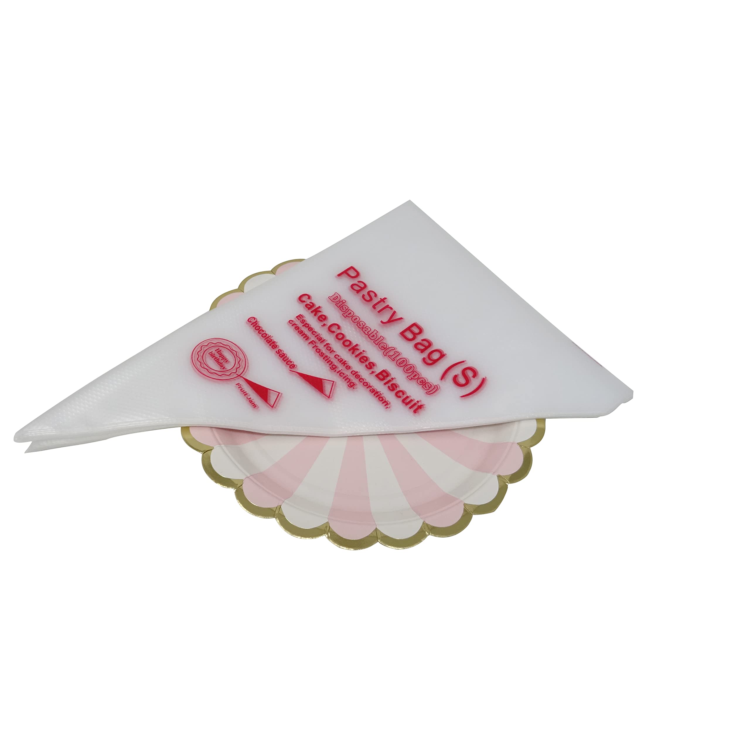 yueton Pack of 100 Disposable Cream Pastry Bag Cake Icing Piping Decorating Tool