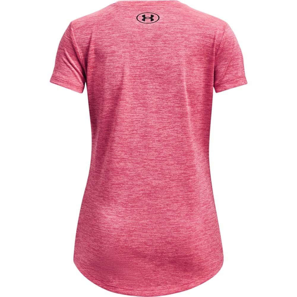 Under Armour Girls Tech Big Logo Twist Short Sleeve T-Shirt, Gala (692)/Black, Youth X-Large