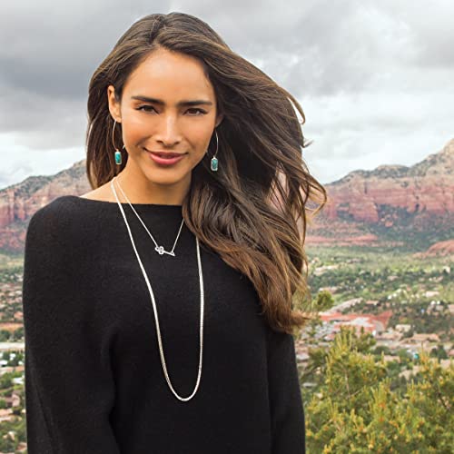 Silpada 'Oasis' Compressed Turquoise Drop Earrings in Sterling Silver