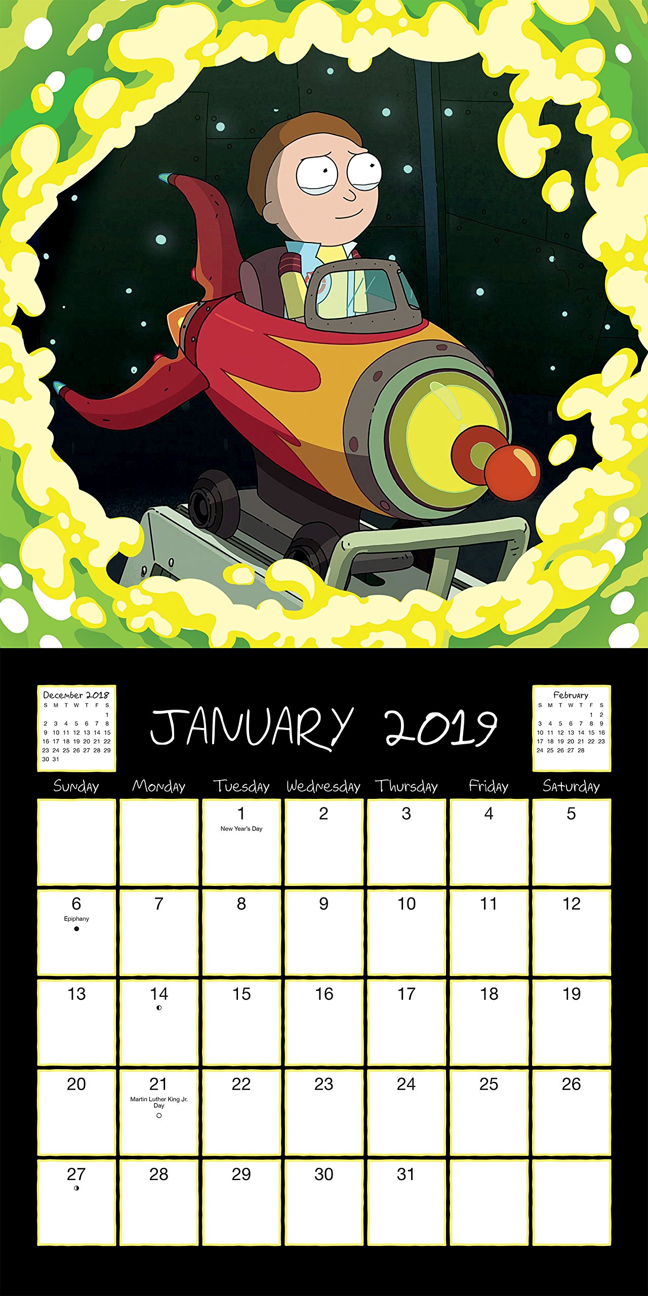 Rick and Morty 2019 Calendar