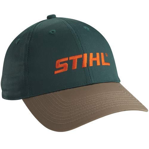 Stihl Officially Licensed Green and Khaki Cap W/Embroidered Logo & Adjustable Velcro Back