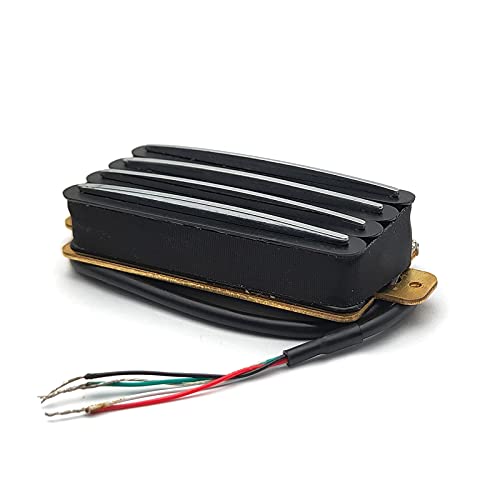 SAPHUE Hot Rail 2-Dual Blade Electric Guitar High Output Track Type Four Coil Humbucker Pickup Black
