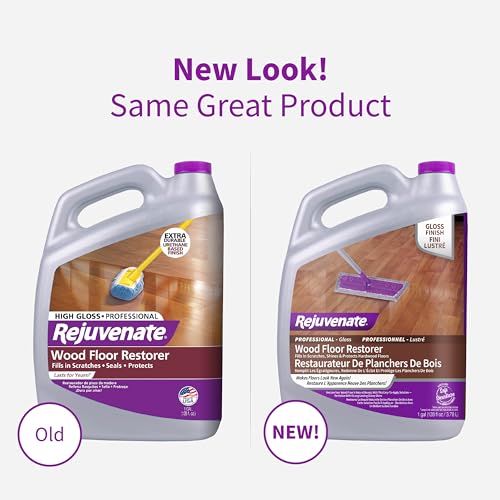 Rejuvenate Professional Wood Floor Restorer and Polish with Durable Finish Easy Mop On Application High Gloss Finish 128oz