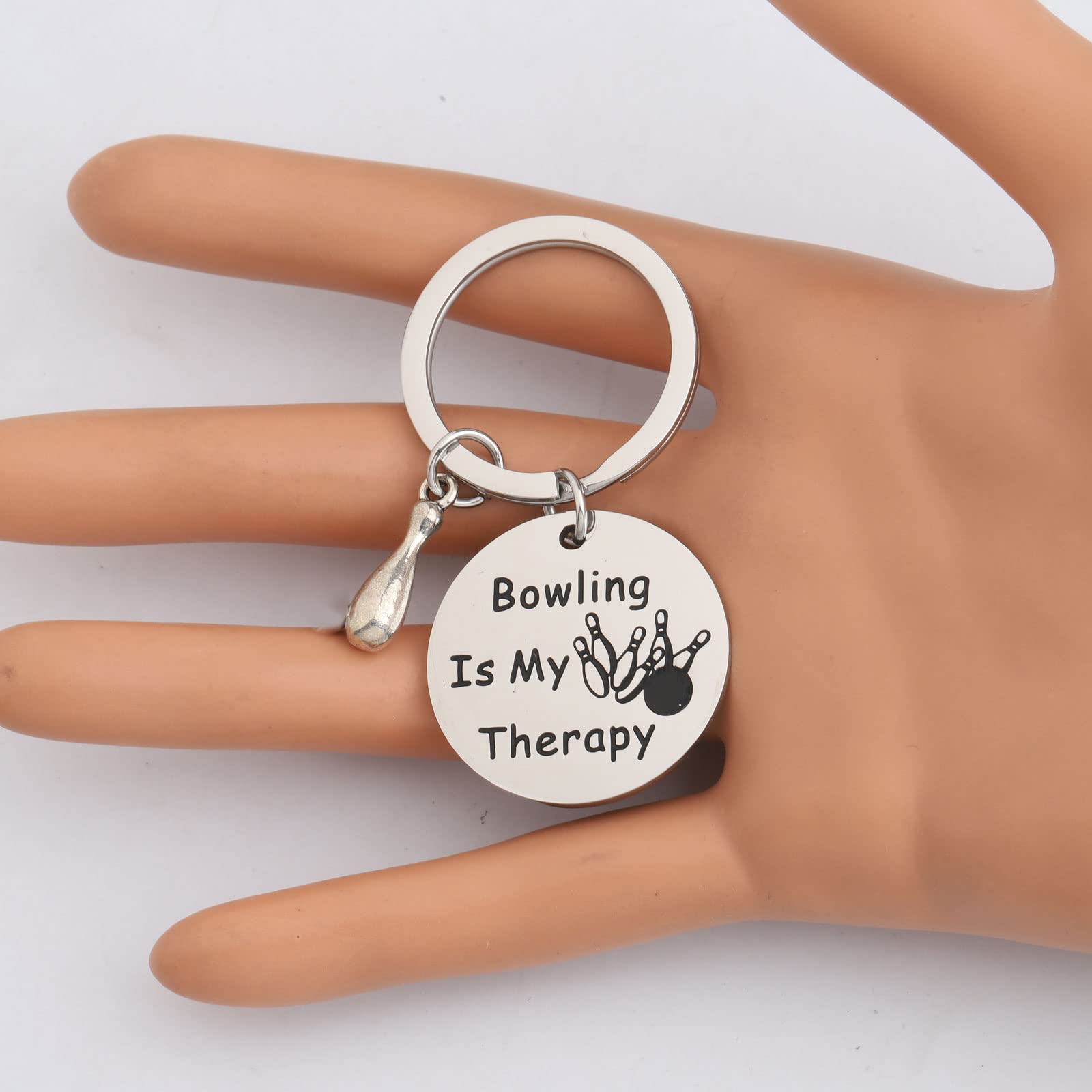 WSNANG Bowling Keychain Bowling Team Gift Bowling Jewelry Gifts for Bowling Coach Bowling Ball Key Chain Bowling Lover Gift (Bowling Keychain)