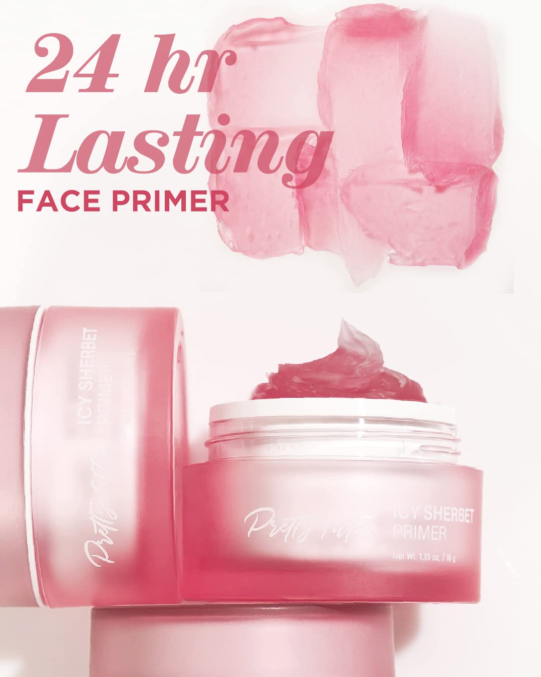 TOUCH IN SOL Icy Sherbet Primer 1.05 fl.oz. - Hydrating Primer Face Makeup for Dry or Oily Skin - Silk Pore and Wrinkle Minimizer - Silicone and Oil Free Gel Formula with Cooling Effect
