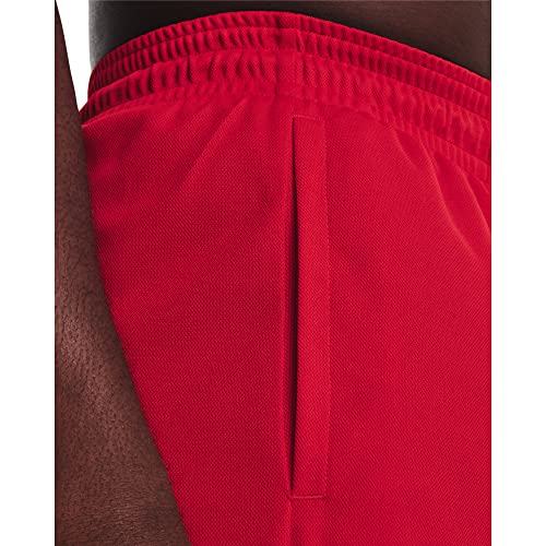Under Armour Mens Perimeter Basketball 11-inch Shorts, Red (600)/White, Medium