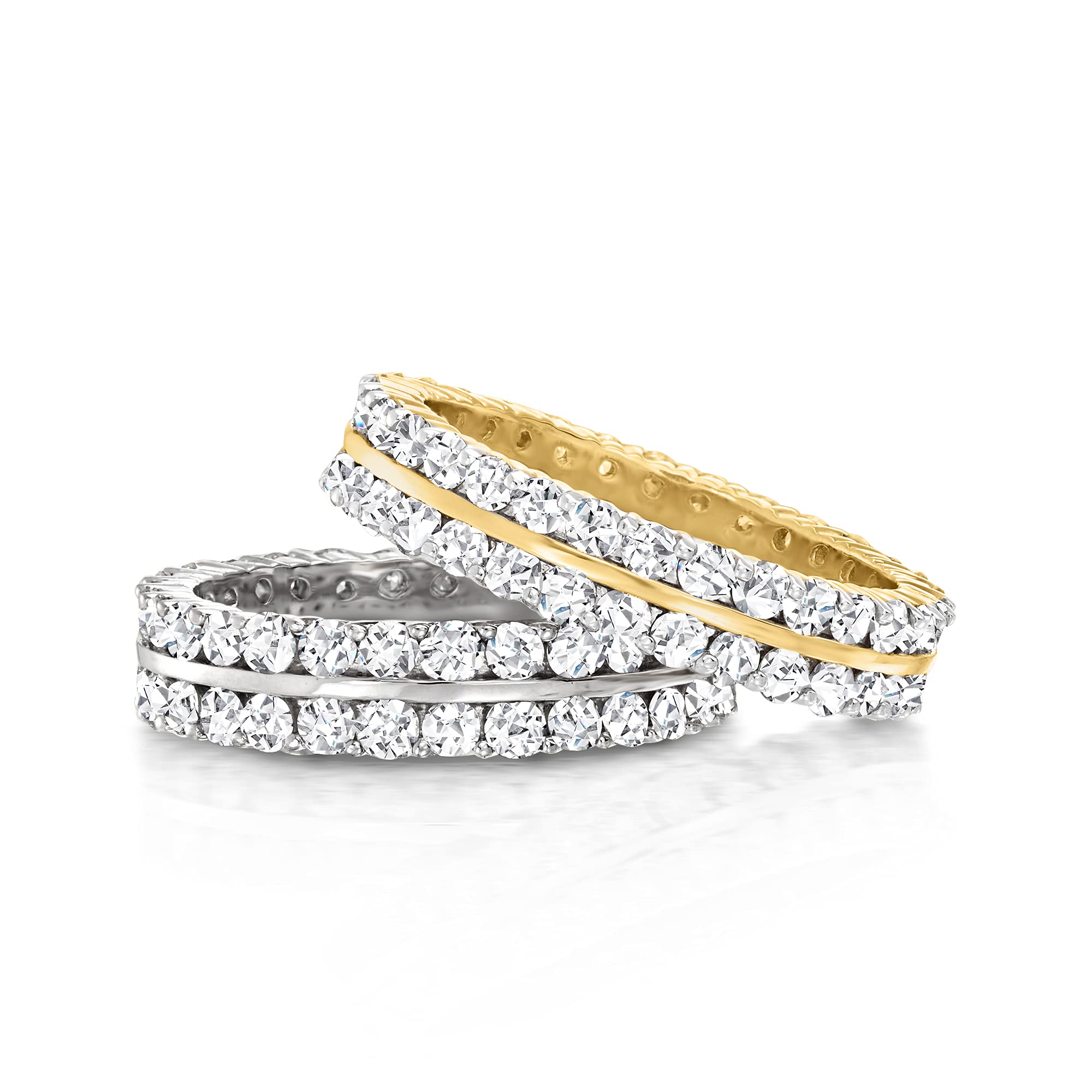 Ross-Simons 2.00 ct. t.w. Diamond 2-Row Eternity Band in 14kt Yellow Gold. Size 8