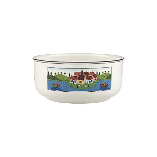 Villeroy & Boch Design Naif Round Vegetable Bowl, 7.75 in, White/Colorful