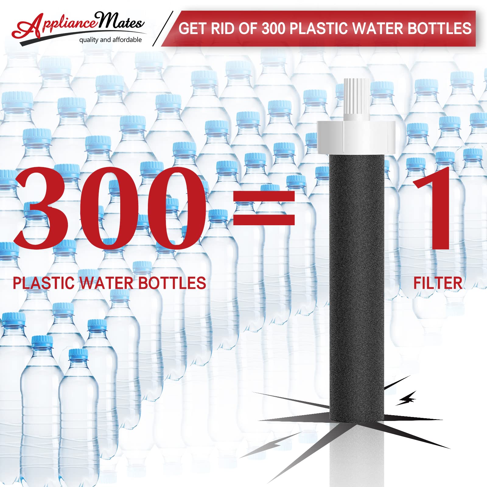 Water Bottle Filter Replacement for Brita, 10 Packs Bottle Filters Replacement for Brita BB06,Compatible with Brita Insulated Filter Stainless Steel and Plastic Water Bottle by APPLIANCEMATES
