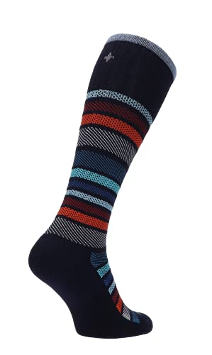Sockwell Men's Twillful Moderate Graduated Compression Sock, Navy - L/XL