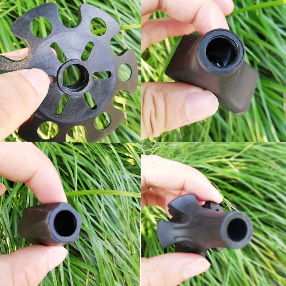 Replacement Rubber Tips Set for Trekking poles-4 Paris Heavy-Duty Durable Feet Paws Tips Snow Baskets for Hiking Poles/Walking Sticks