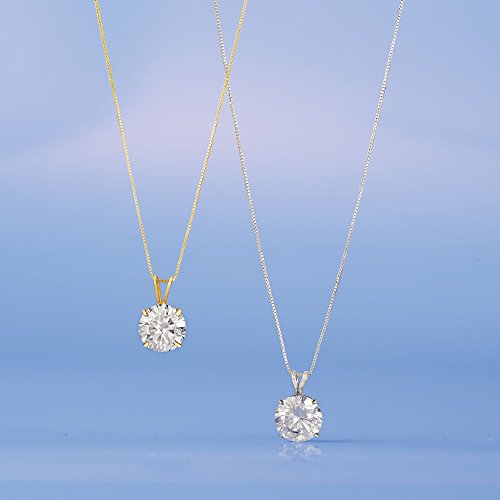 Ross-Simons 3.00 Carat CZ Solitaire Necklace in 14kt White Gold. 18 inches