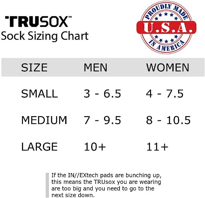 Trusox Standard 3.0 Cushion Crew Socks, White, Large