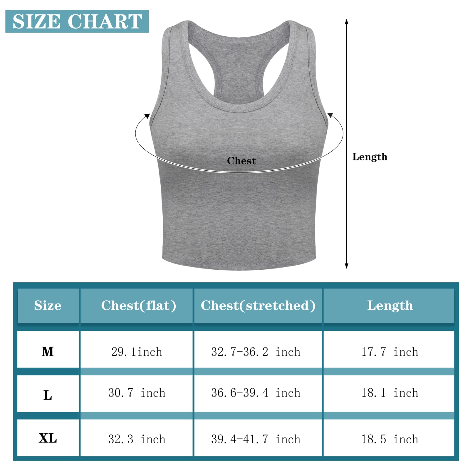URATOT 6 Pieces Basic Crop Tank Tops Sleeveless Athletic Sport Top Workout Cotton Top Yoga Running Top for Women