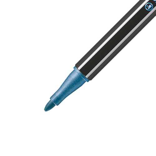 STABILO Metallic Premium Felt Tip Pen Pen 68 Metallic - Tin of 6 - Assorted Colours
