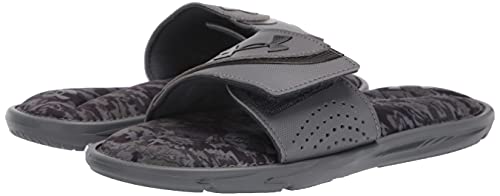 Under Armour womens Ignite Vi Graphic Fb Slide Sandal, Pitch Gray (104 Graphite, 1 Little Kid US