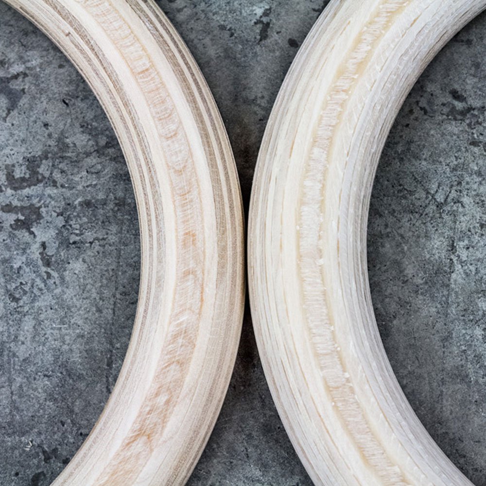 Rep Wood 14' Gymnastic Rings with Short Numbered Straps - Perfect for Cross-Training Workouts, Gymnastics and Conditioning - 1.11 inch FIG Specs