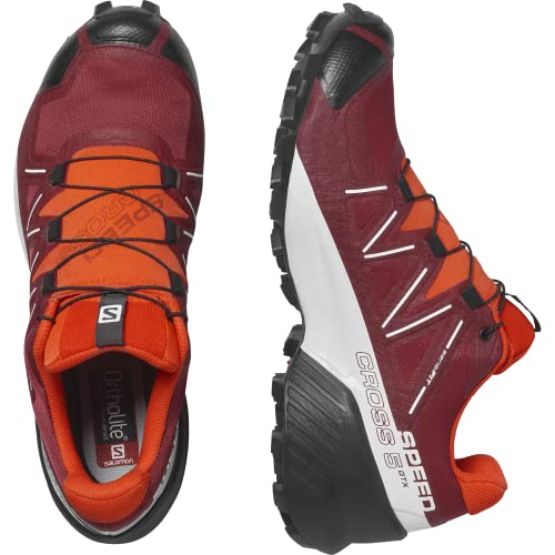 Salomon Speedcross 5 Gore-tex Trail Running Shoes for Men, Monument/Black/Saffron, 9.5