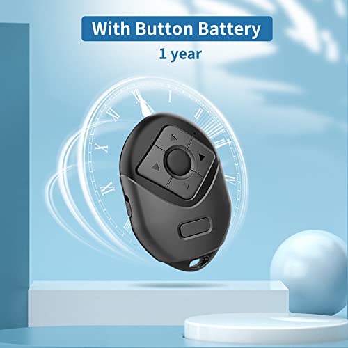TIK TOK Bluetooth Remote Control,Kindle App Bluetooth Scrolling Page Turner for iPhone iPad Android, Camera Shutter Remote Control, 6 Buttons Support Tiktok Video Recording/Play/Pause/Give a Like