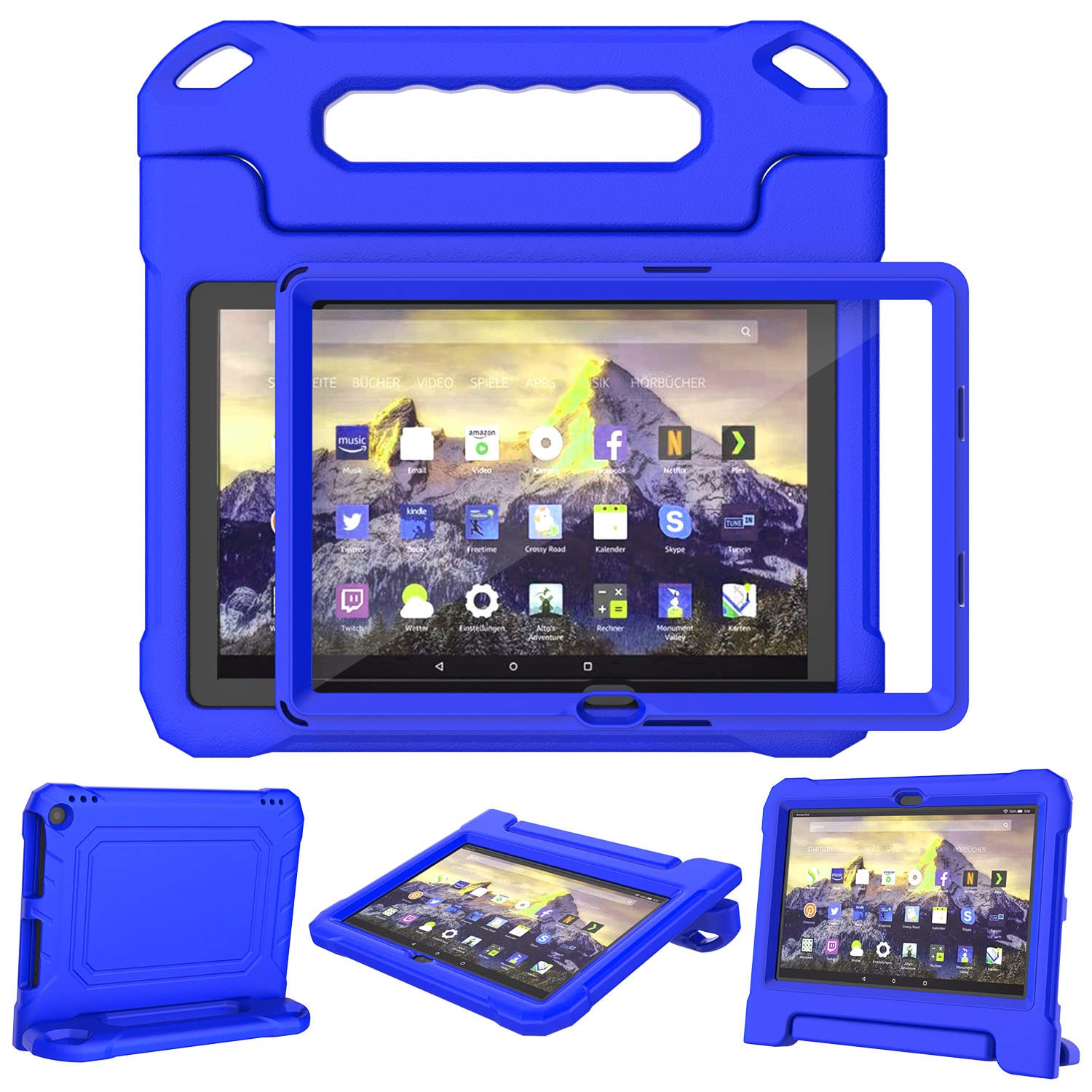 YIHE Case for Amazon Fire HD 10 & 10 Plus & 10 Kids Pro Tablet (10.1", 11th Generation, 2021 Release), Navy