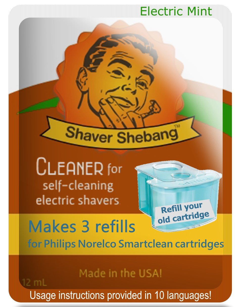 Shaver Shebang 3 SS Mint refills of 9 Philips Norelco SmartClean cartridges