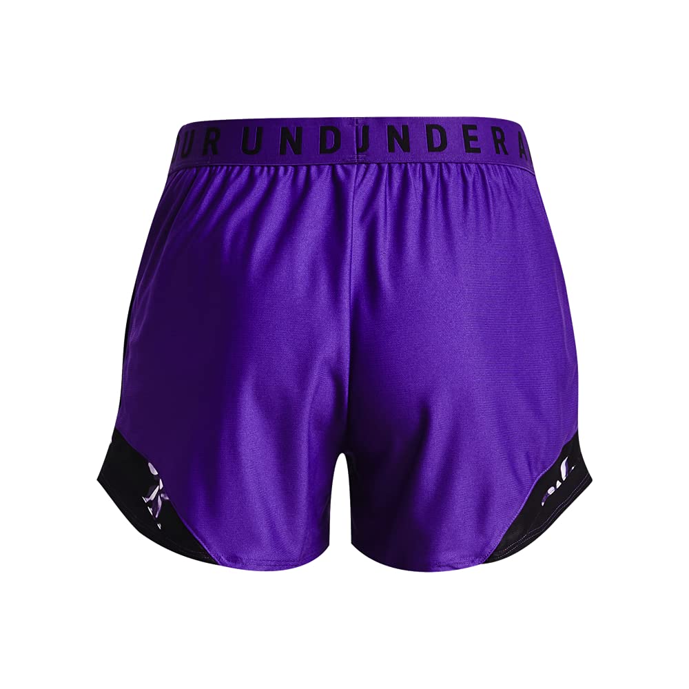 Under Armour Women's Play Up TriCo Shorts 3.0, Purple Zest (754)/Black, Medium