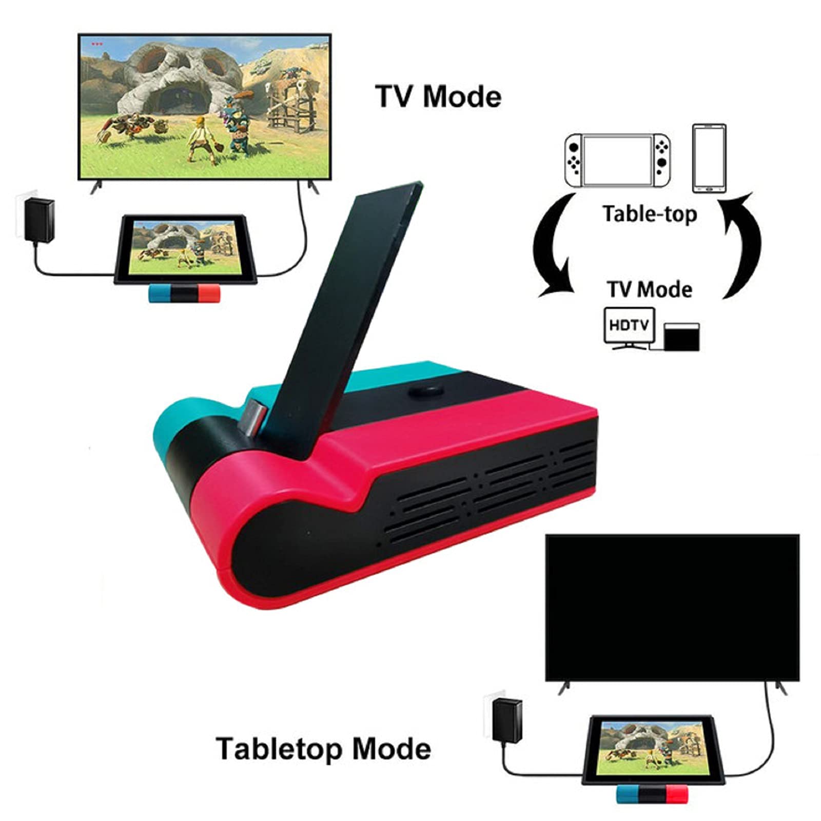 Replacement Docking Station for Nintendo Switch, Zamia Charging Dock 4K HDMI TV Adapter Compatible with Official Nintendo Switch Dock