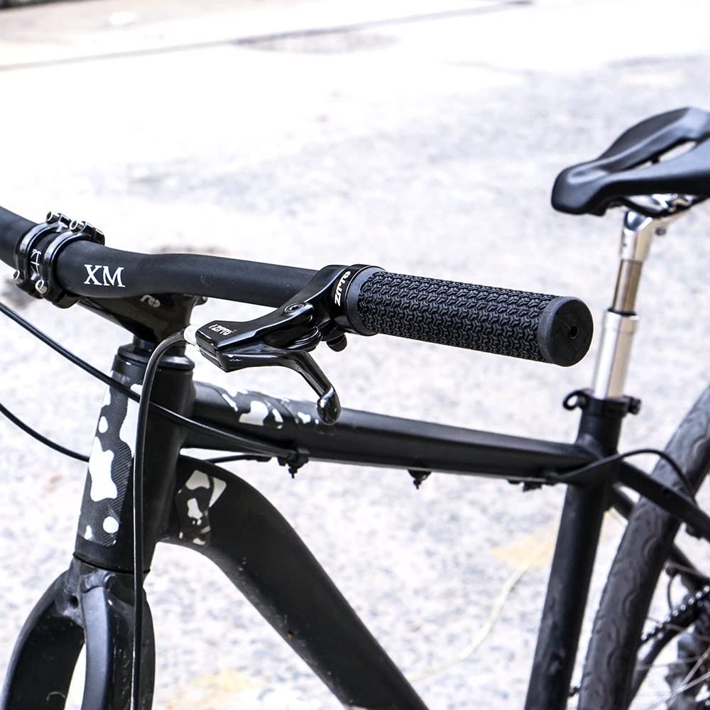 ZJJXHYKJ Bicycle Grip Cover Riding Accessories Unilateral Lock Mountain Handlebar Grips Aluminum Alloy TPR Grip (Color : Bianchi)