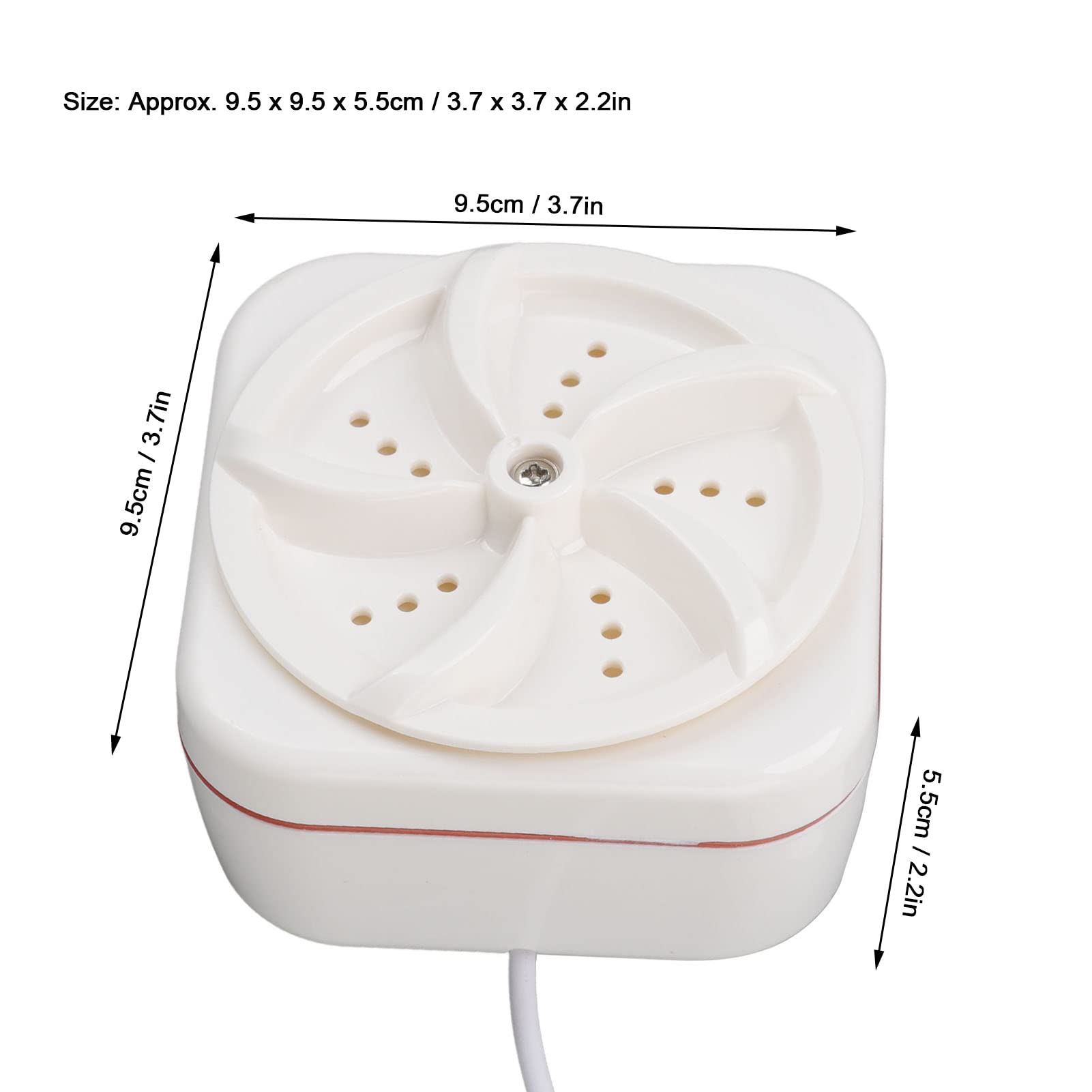 VTOSEN Ultrasonic Washing Machine 5V 18W USB Powered - Portable Turbine Washing Machine for Travel & Dormitory - Foldable & Efficient - Ideal for On The Go Cleaning