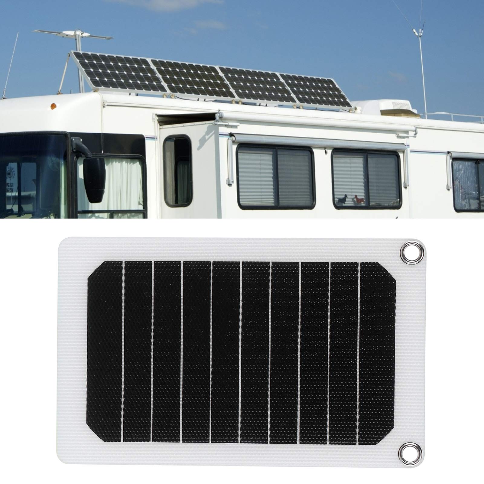 Portable Solar Panel Charger Monocrystalline 6W 6V - Efficient Outdoor Charging with Restart Function - Ideal Solar Power Bank and Cell for On The go Energy