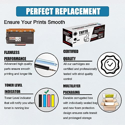 ROMHER TNP78 High Yield Replacement Compatible for Konica Minolta ACF0030 Toner Cartridge Work for Konica Minolta Bizhub 4000i 4020i 5020i Printers