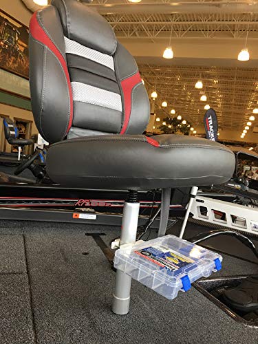 Tackle Box Clamp On Boat Pedestal Seat Post, Pontoon Rail or Trolling Motor w/Stainless Screws (Tuff Tainer w/ZERUST by Flambeau)