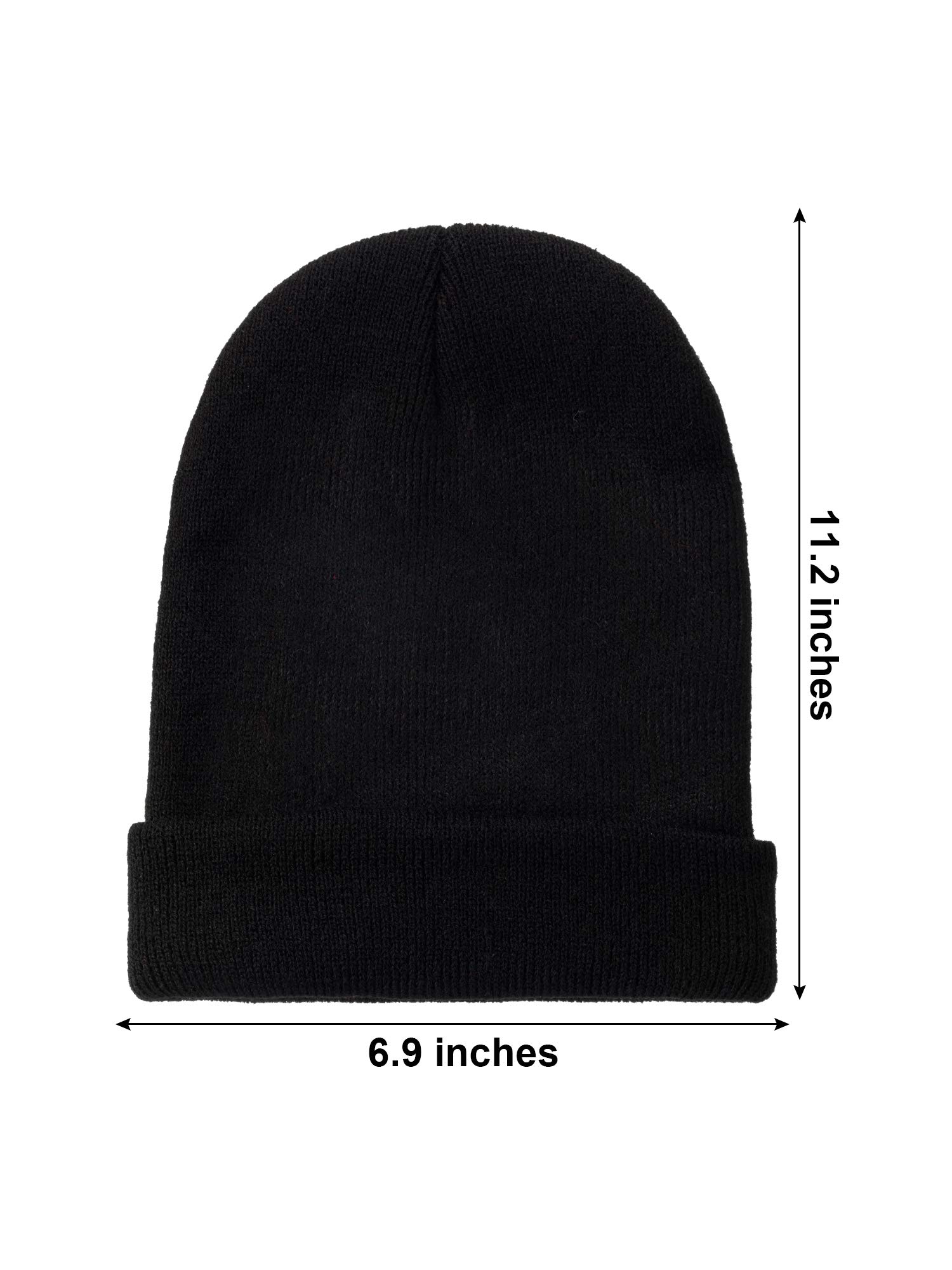 SATINIOR 60 Pieces Winter Beanies Cold Weather Warm Knit Skull Caps Unisex Hats for Men Women (Black)