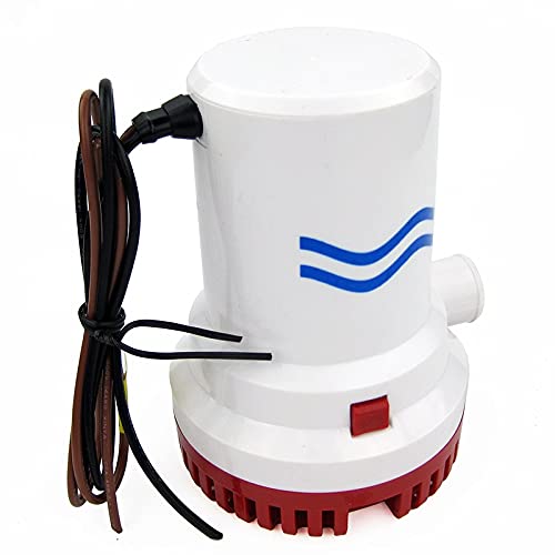 XuuSHA Hand Bilge Pump 12V 1500 GPH Boat Bilge Pump DC Submersible Water Pump Bilge Pump Automatic