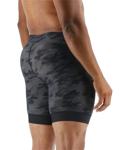 TYR Men's Standard Durafast Elite Athletic Jammer Swimsuit, Black Camo, 36