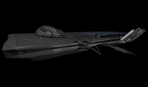 ROCCAT SOVA Gaming Lapboard USB Keyboard English Layout - for PC, Xbox One, PS4, LED Light (Blue), Mechanical Keys, Built-In Mouse Pad, (Part# ROC-12-181)