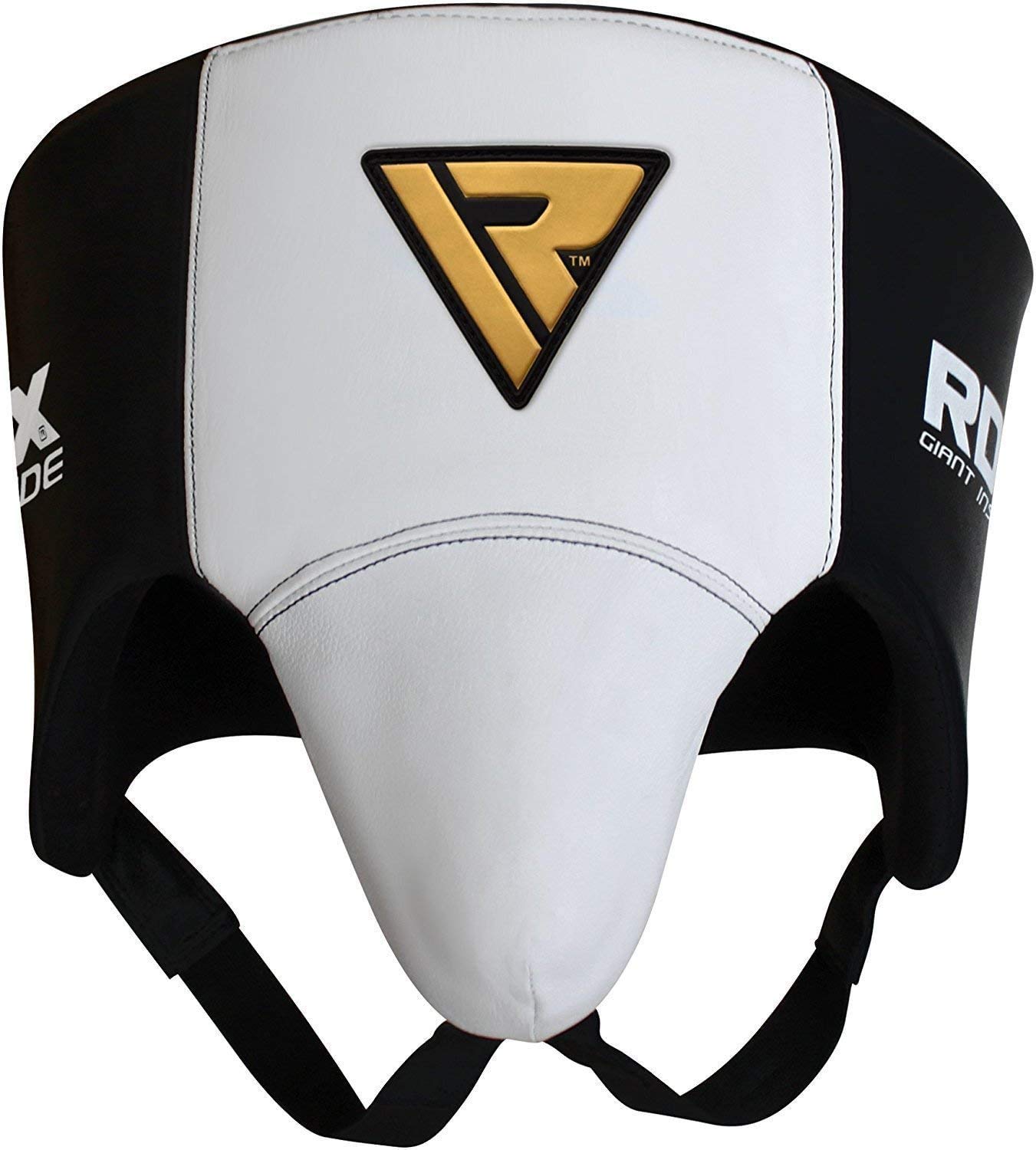 RDX Groin Protector for Boxing, Muay Thai, MMA Fighting and Kickboxing, Cowhide Leather Abdo Gear for Martial Arts Training, SATRA Approved Jockstrap Abdominal Guard for Sparring and Taekwondo
