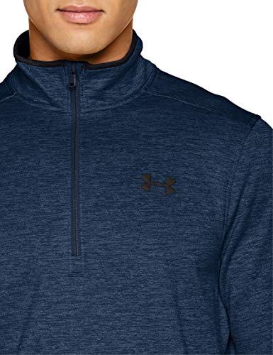 Under Armour Men's Armour Fleece 1/2 Zip T-Shirt , Academy Blue (408)/Black , Medium