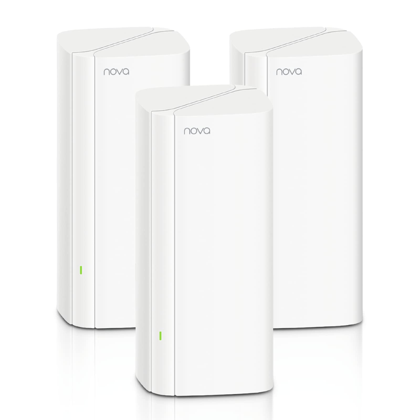 Tenda AX1800 Mesh WiFi 6 System Nova MX6-6000 Sq.Ft WiFi Coverage - Whole Home WiFi Mesh System - 1.5 GHz Quad-Core CPU - Dual-Band Mesh Network for 160+ Devices - 3 Gigabit Ports per Unit - 3-Pack