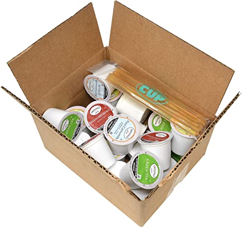 Twinings Tea Sampler (20 Count) Keurig K Cups Assortment with 10 By The Cup Honey Sticks