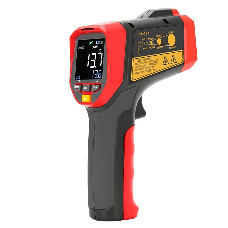UNI-T UT303A+ Professional Infrared Thermometer CE/RoHS -32℃~800℃ accuracy ≥0℃: ±1.5℃ or ±1.5%; <0℃: ±(1.5℃+0.1℃/℃)